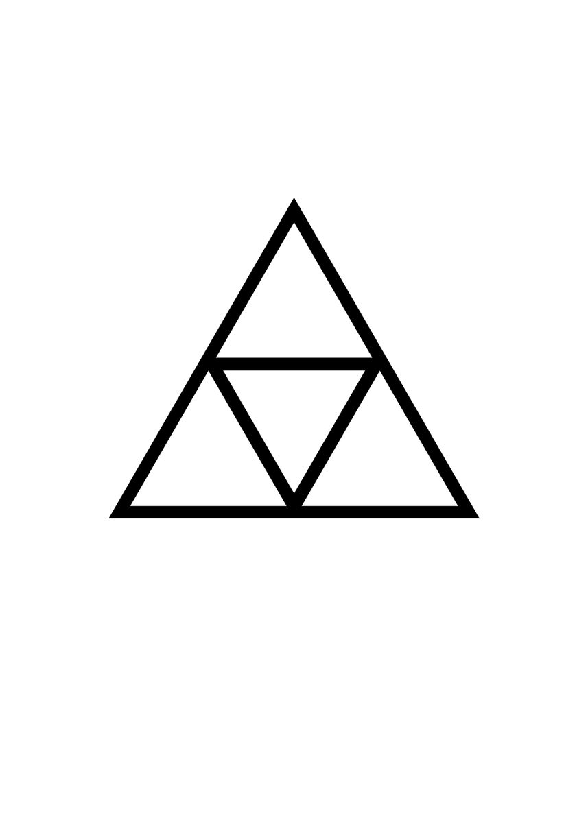 'White Geometric Glyph Sign' Poster by Holy Rock Design | Displate