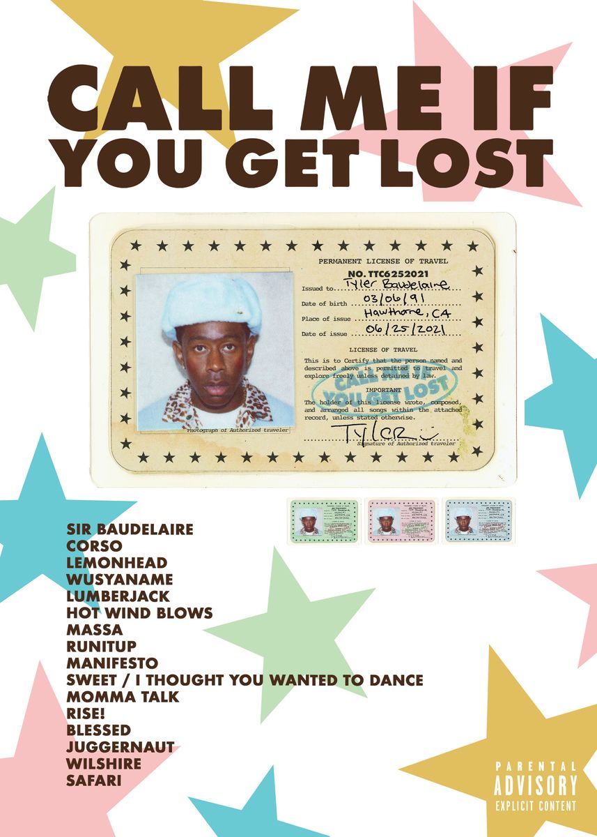 Tyler The Creator CMIYGL Poster By Secret Pigment Displate