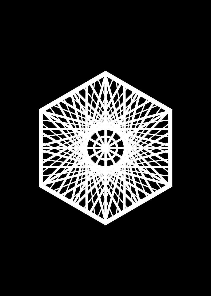 'Minimalist Geometric Glyph' Poster, picture, metal print, paint by ...