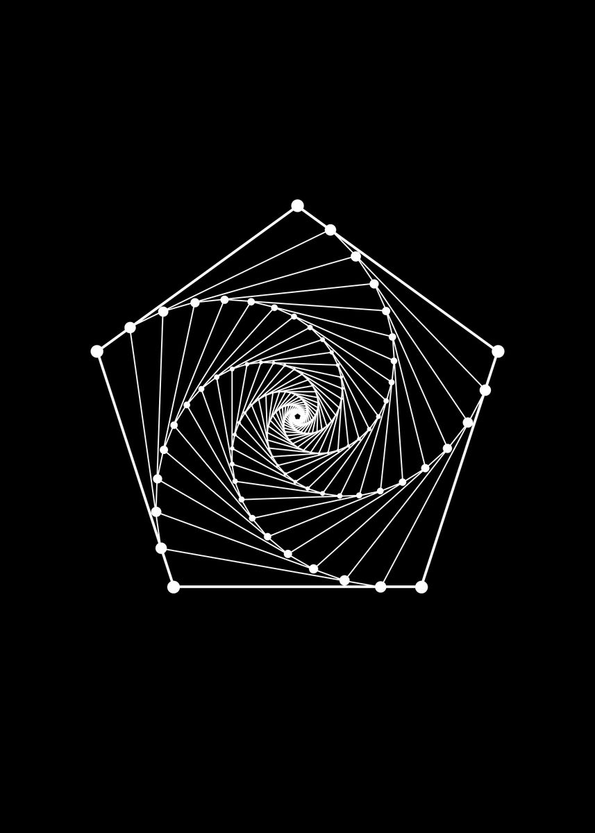 'Black Glyph Mandala Rune' Poster by Holy Rock Design | Displate