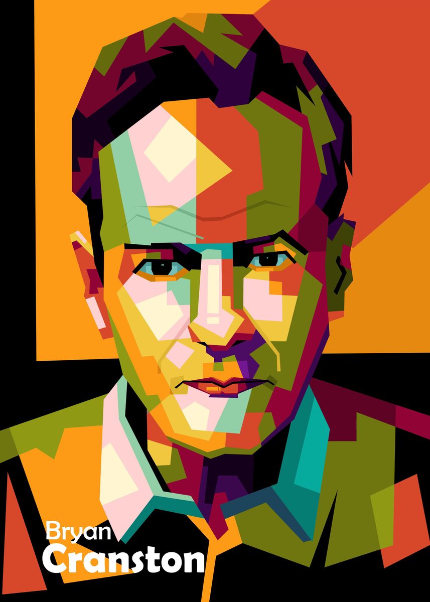 'Bryan Cranston in popart' Poster, picture, metal print, paint by ...