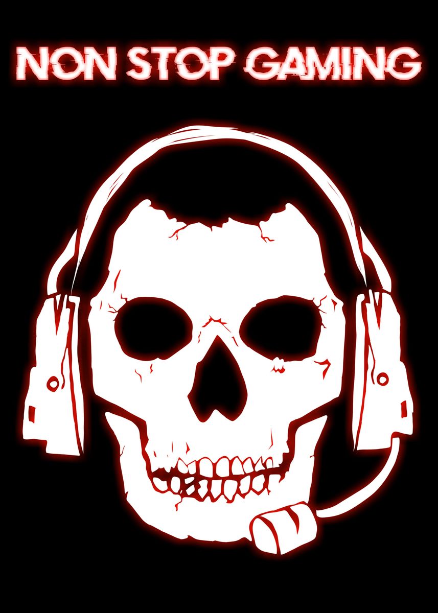 'Non Stop Gaming' Poster, picture, metal print, paint by Ryan | Displate