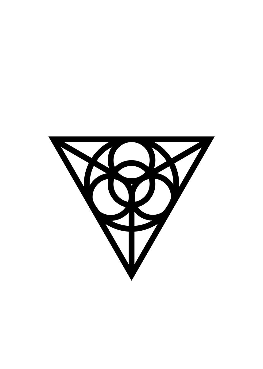 'Black Geometric Glyph Rune' Poster, picture, metal print, paint by ...