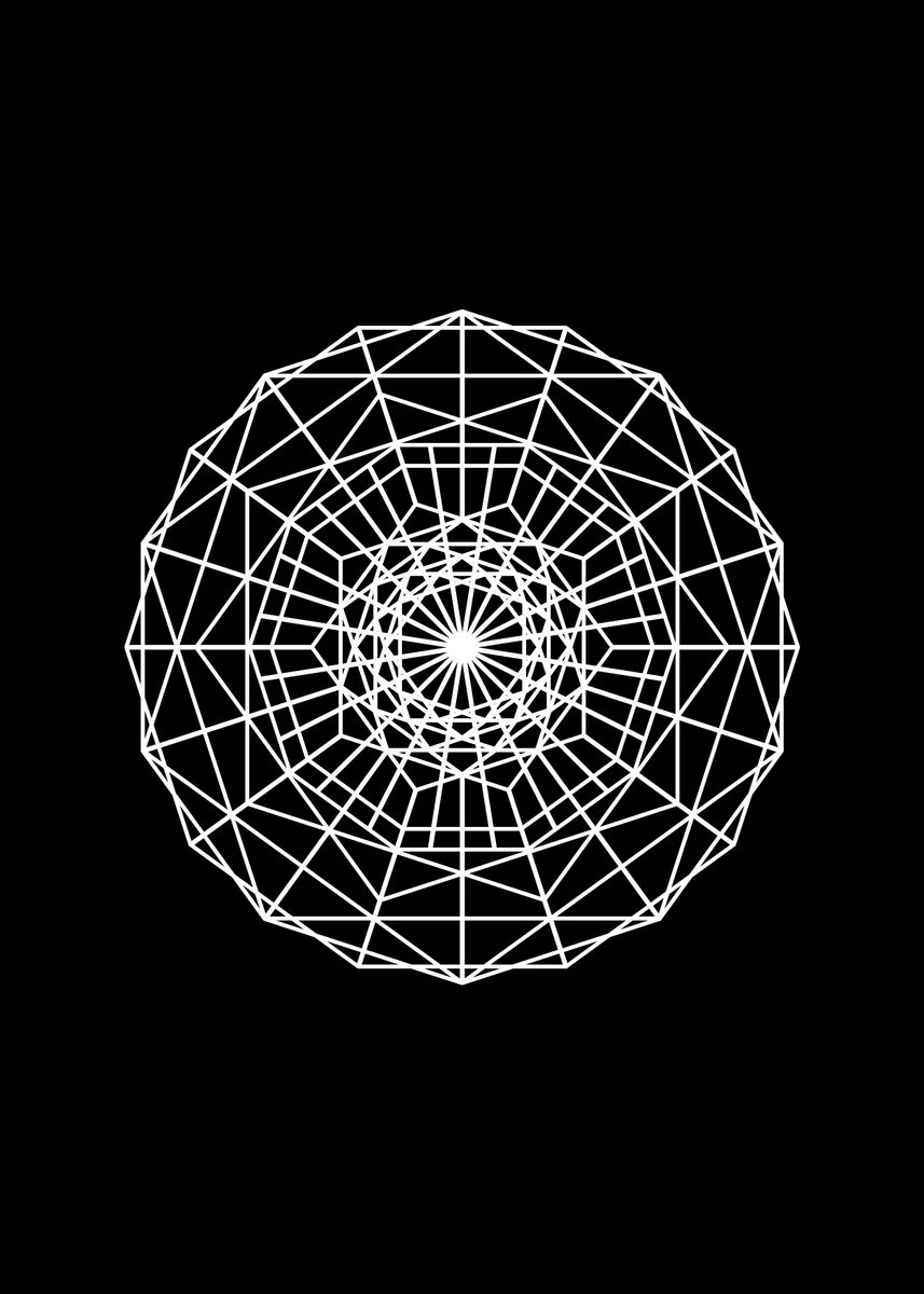 'Minimalist Geometric Glyph' Poster by Holy Rock Design | Displate