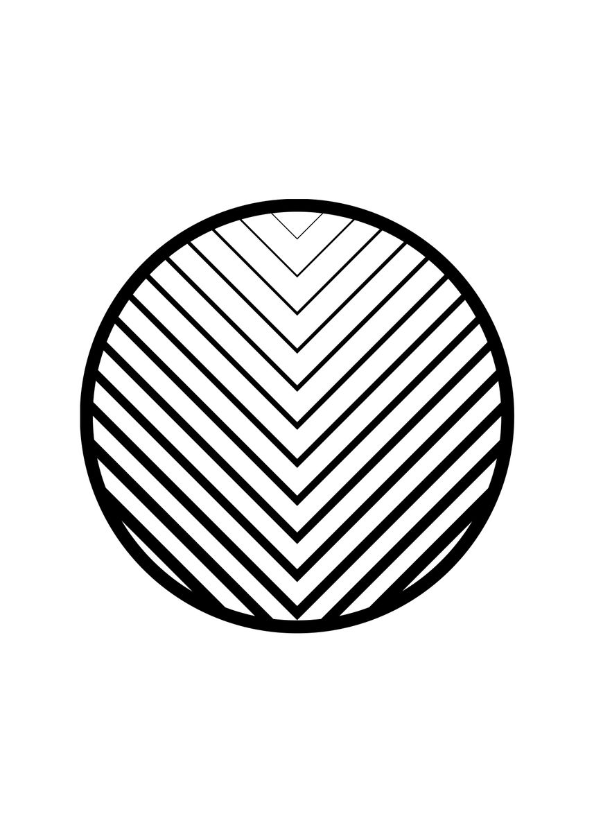 'White Geometric Glyph Sign' Poster by Holy Rock Design | Displate
