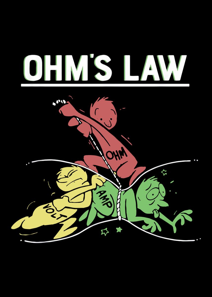 'ohms law' Poster, picture, metal print, paint by starborn design ...