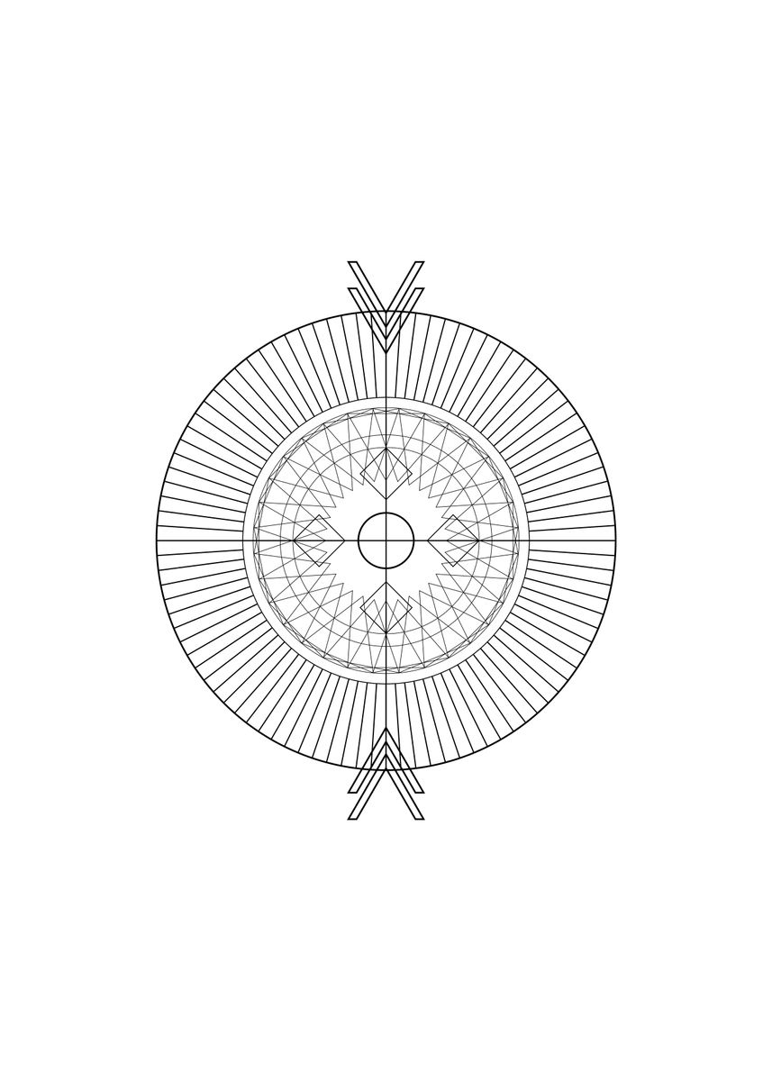 'Minimalist Geometric Glyph' Poster, picture, metal print, paint by ...