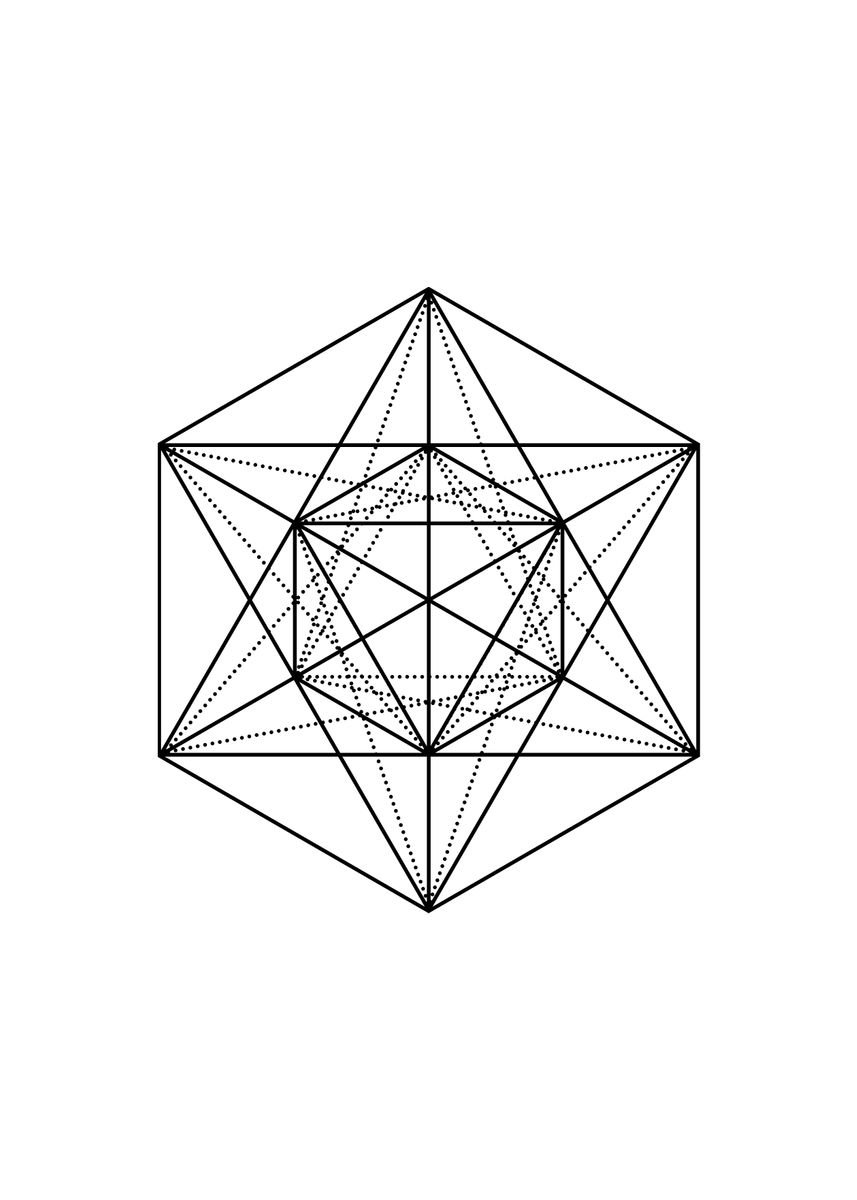 'White Geometric Glyph Sign' Poster by Holy Rock Design | Displate