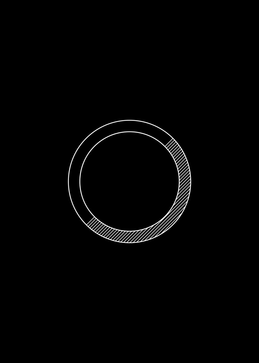 'Black and White Glyph Rune' Poster by Holy Rock Design | Displate