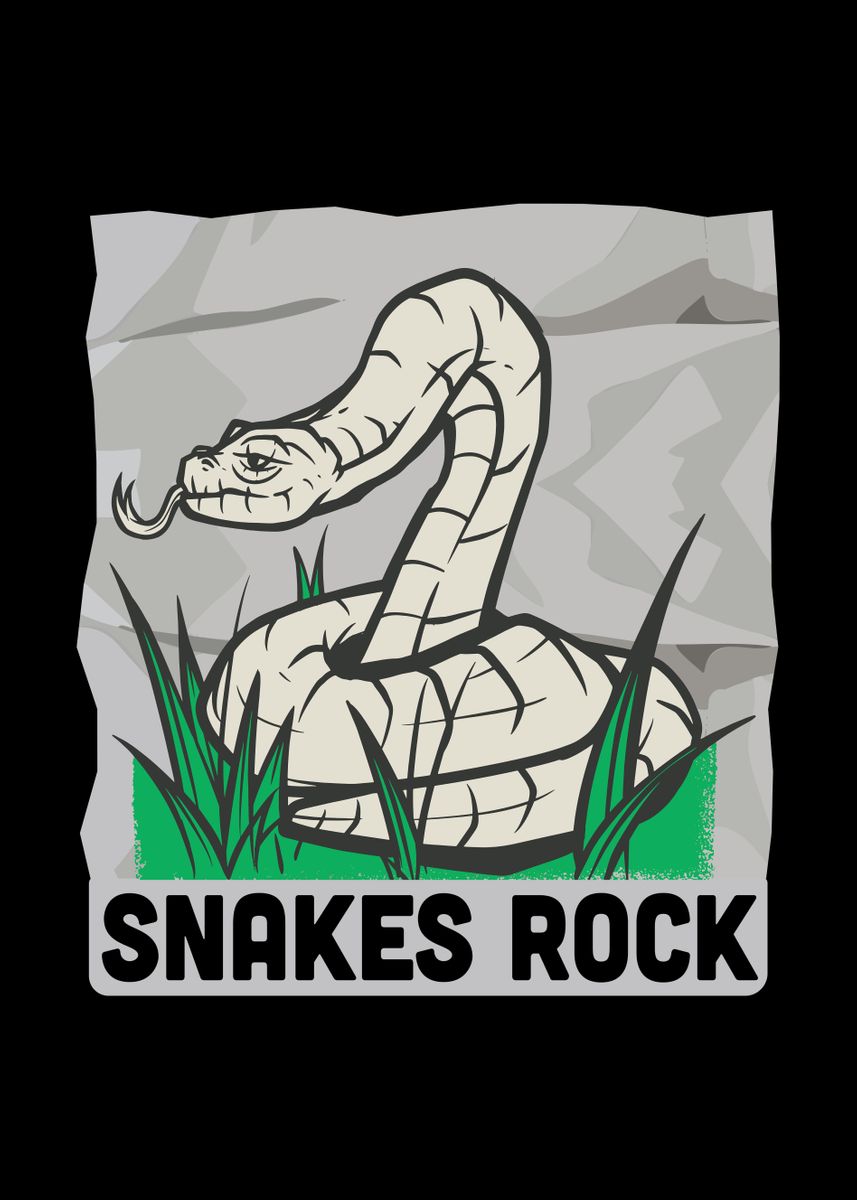 'Snakes rock' Poster, picture, metal print, paint by Lukes Pixel Studio ...