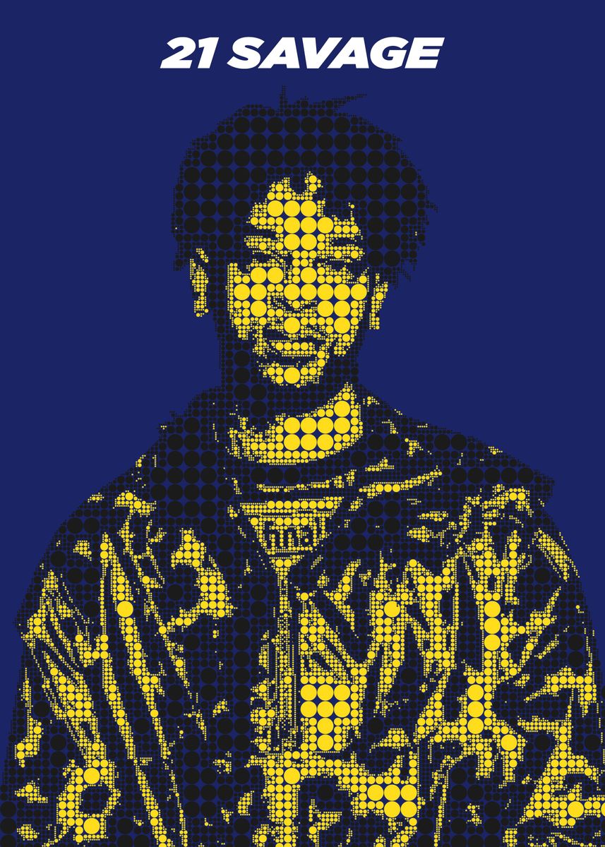 '21 savage' Poster by Bestselling Displate | Displate