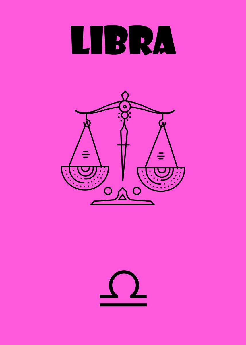 'Libra Sign' Poster, picture, metal print, paint by Nathascha Kehl ...