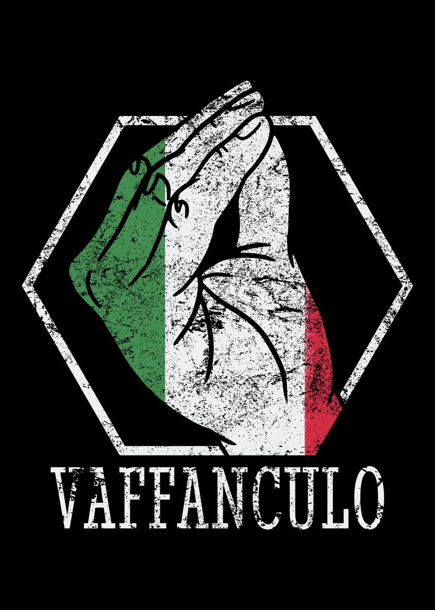 'Funny Italian Italy Vaffan' Poster by Dominik Schneider | Displate