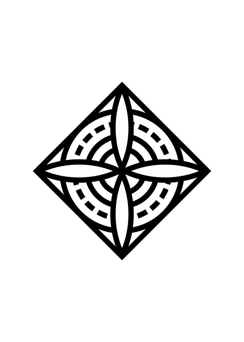 'White Sacred Geometry Seal' Poster, picture, metal print, paint by ...