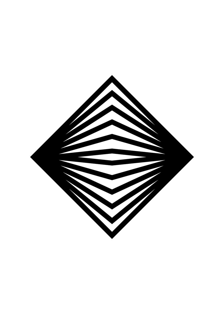 'Black Sacred Geometry Rune' Poster by Holy Rock Design | Displate