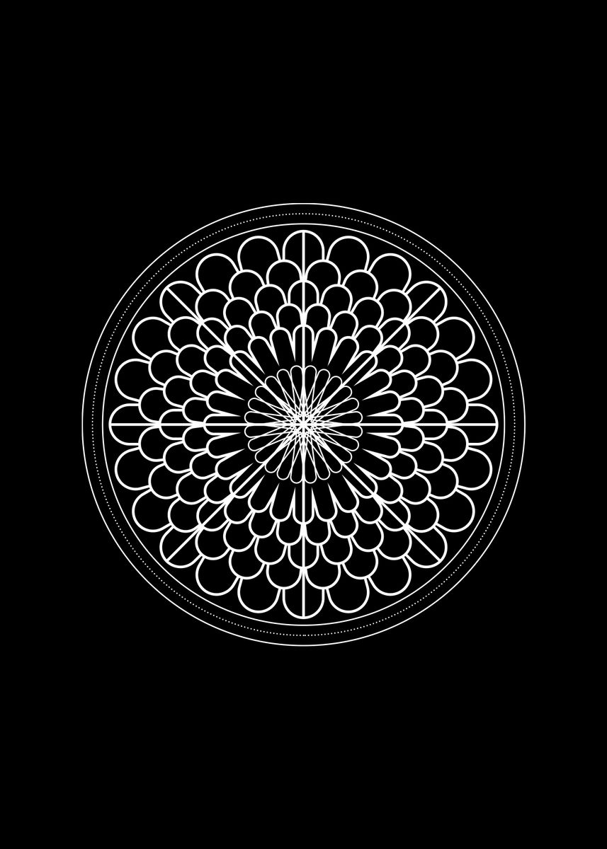 'Minimalist Geometric Glyph' Poster by Holy Rock Design | Displate