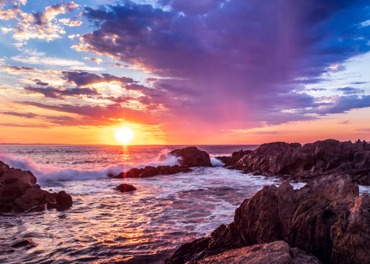 'Sunset over Cape Town ' Poster by Ava Peattie | Displate