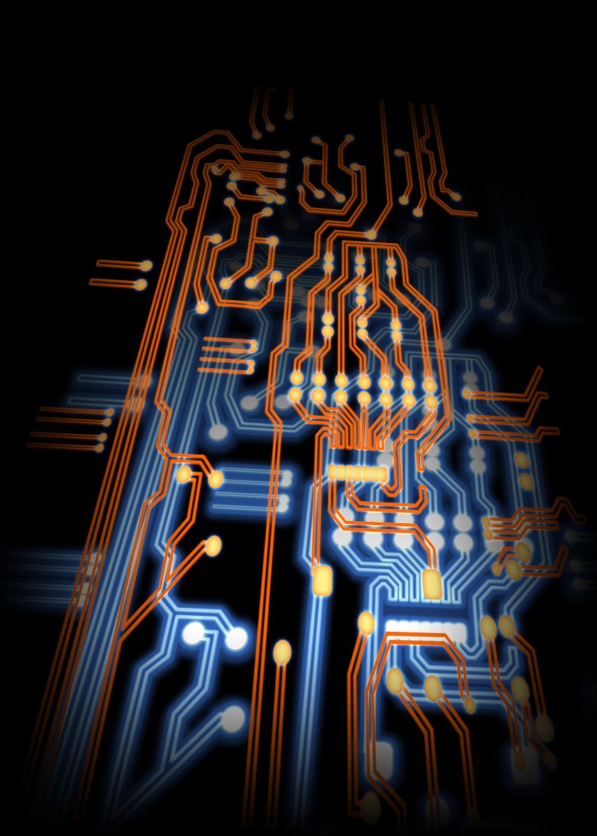 'Power electrical circuit' Poster, picture, metal print, paint by ...