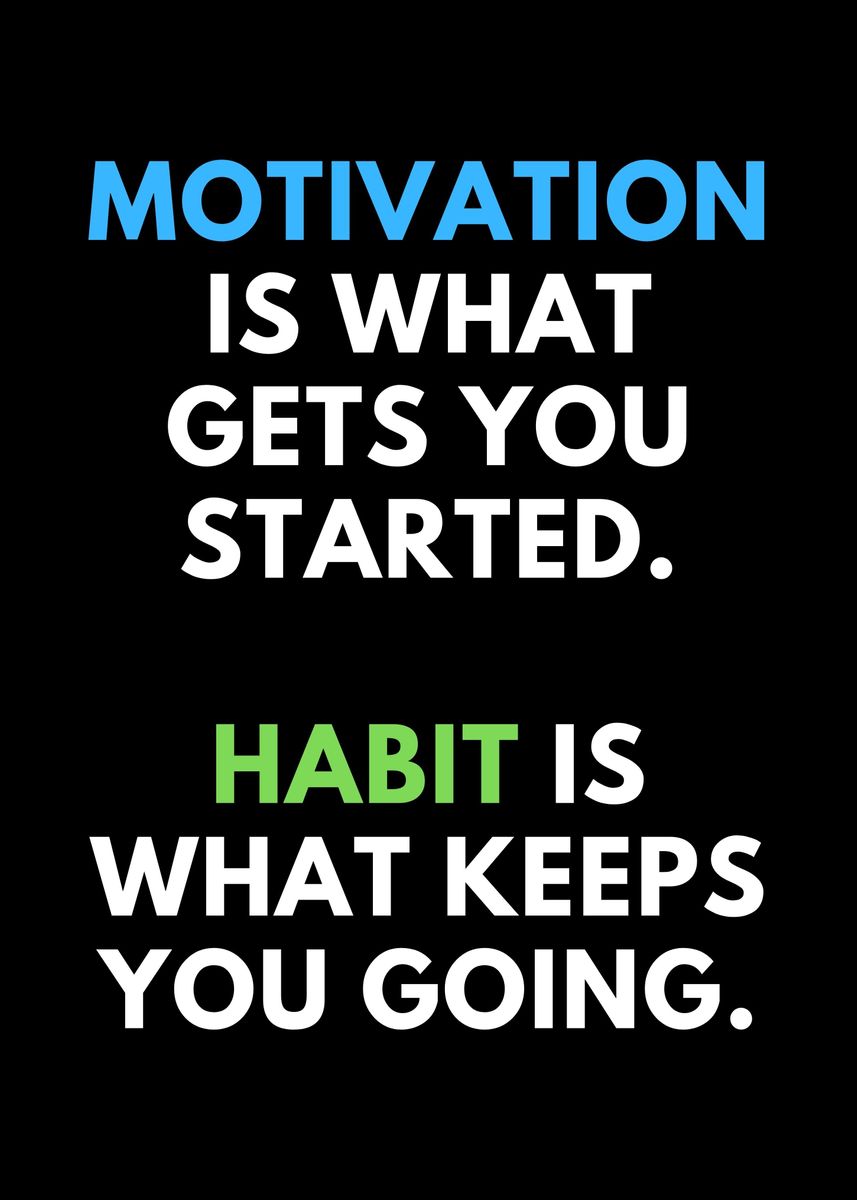 'Motivational Quote' Poster, picture, metal print, paint by Redha Ramy ...