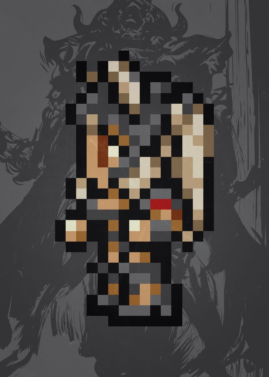 'FF XII Fran Pixel Sprite' Poster, picture, metal print, paint by Ze ...
