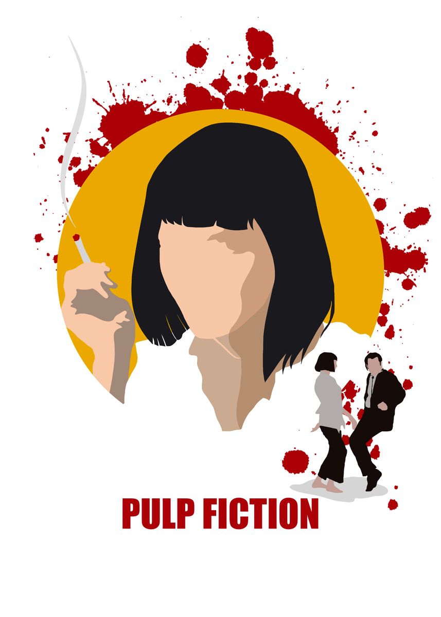 'Pulp fiction' Poster, picture, metal print, paint by Magic Apes | Displate