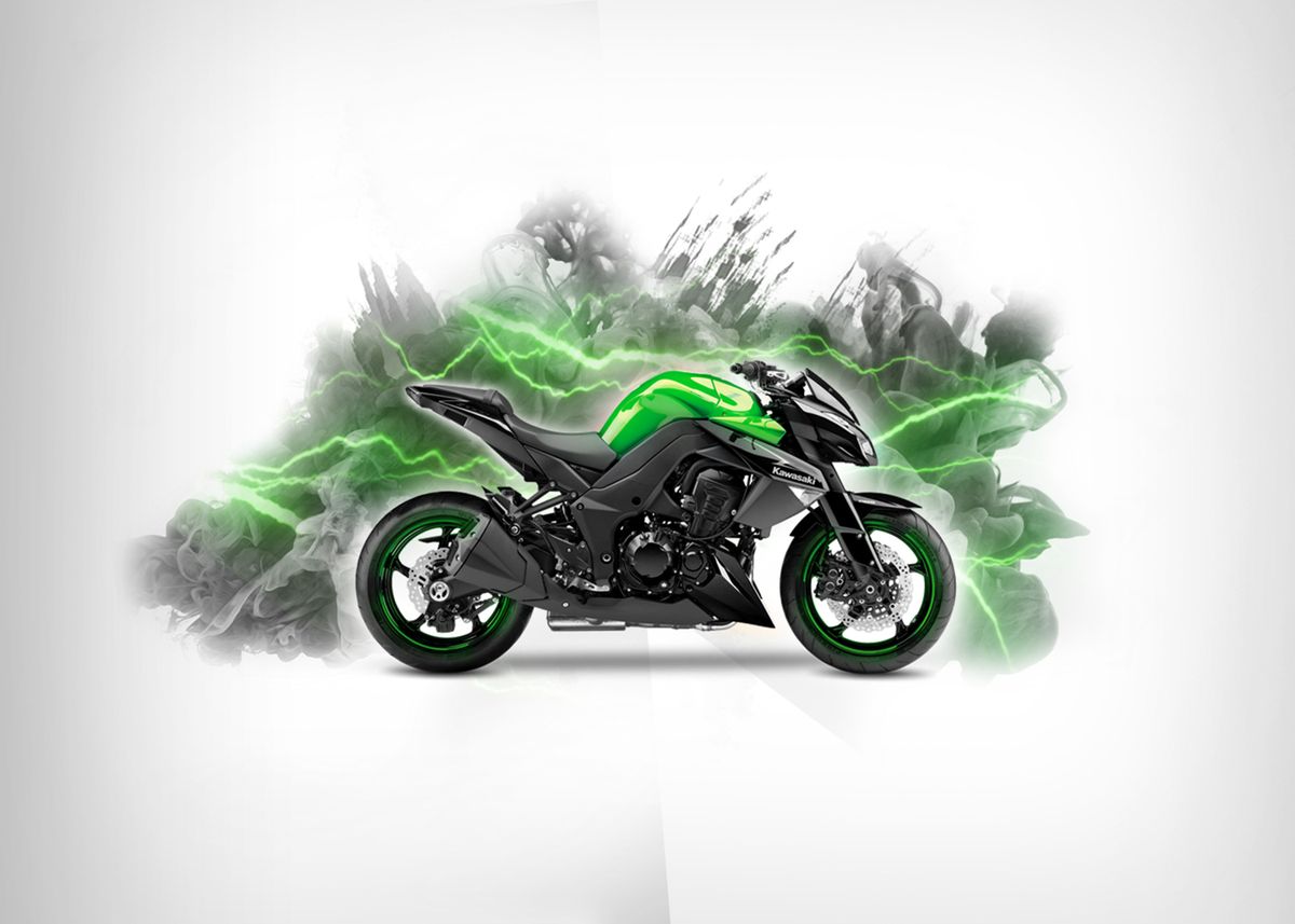 'Kawasaki Z1000 Artwork' Poster by Saphix Arts | Displate