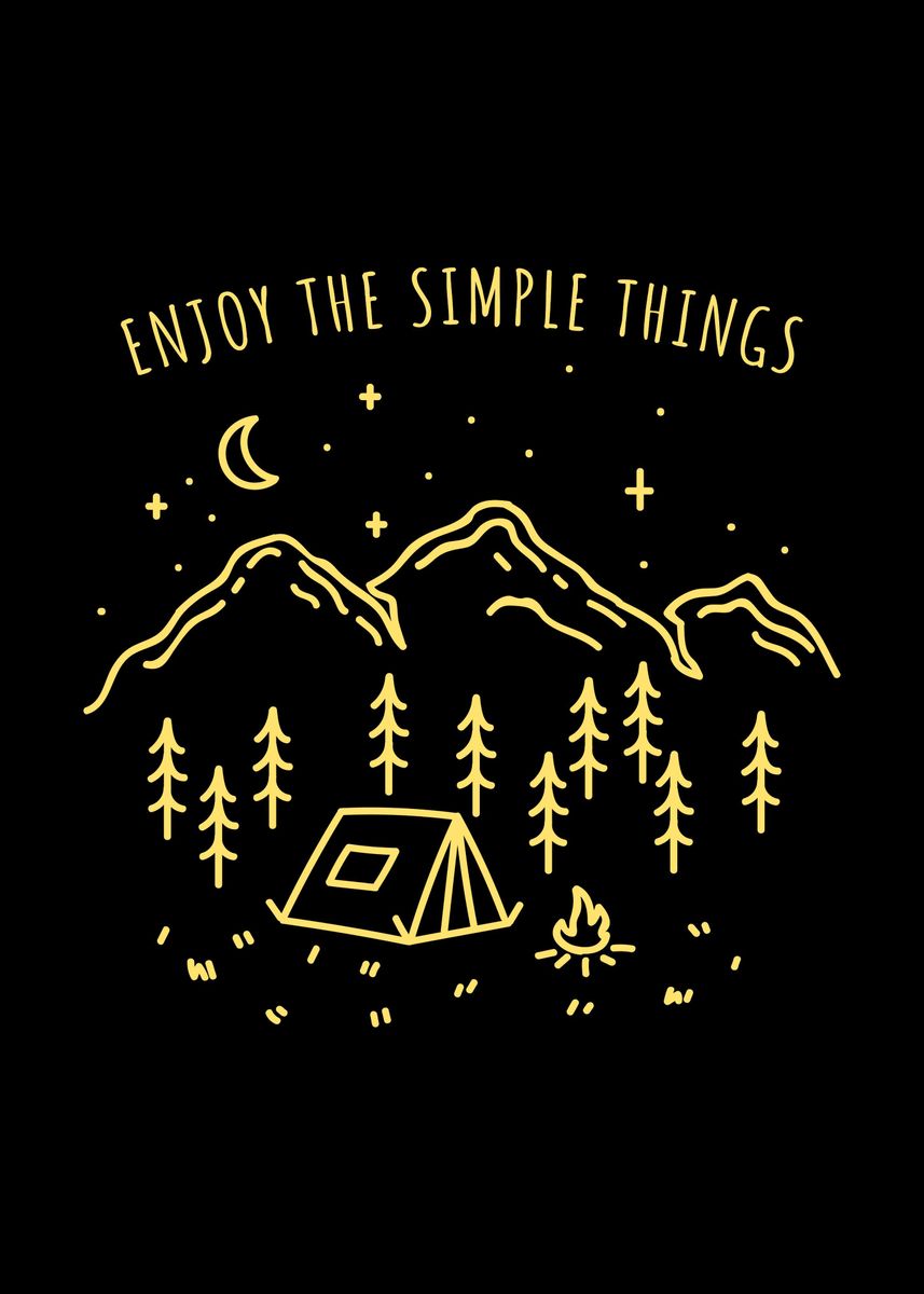 'Enjoy The Simple Things' Poster, picture, metal print, paint by ...