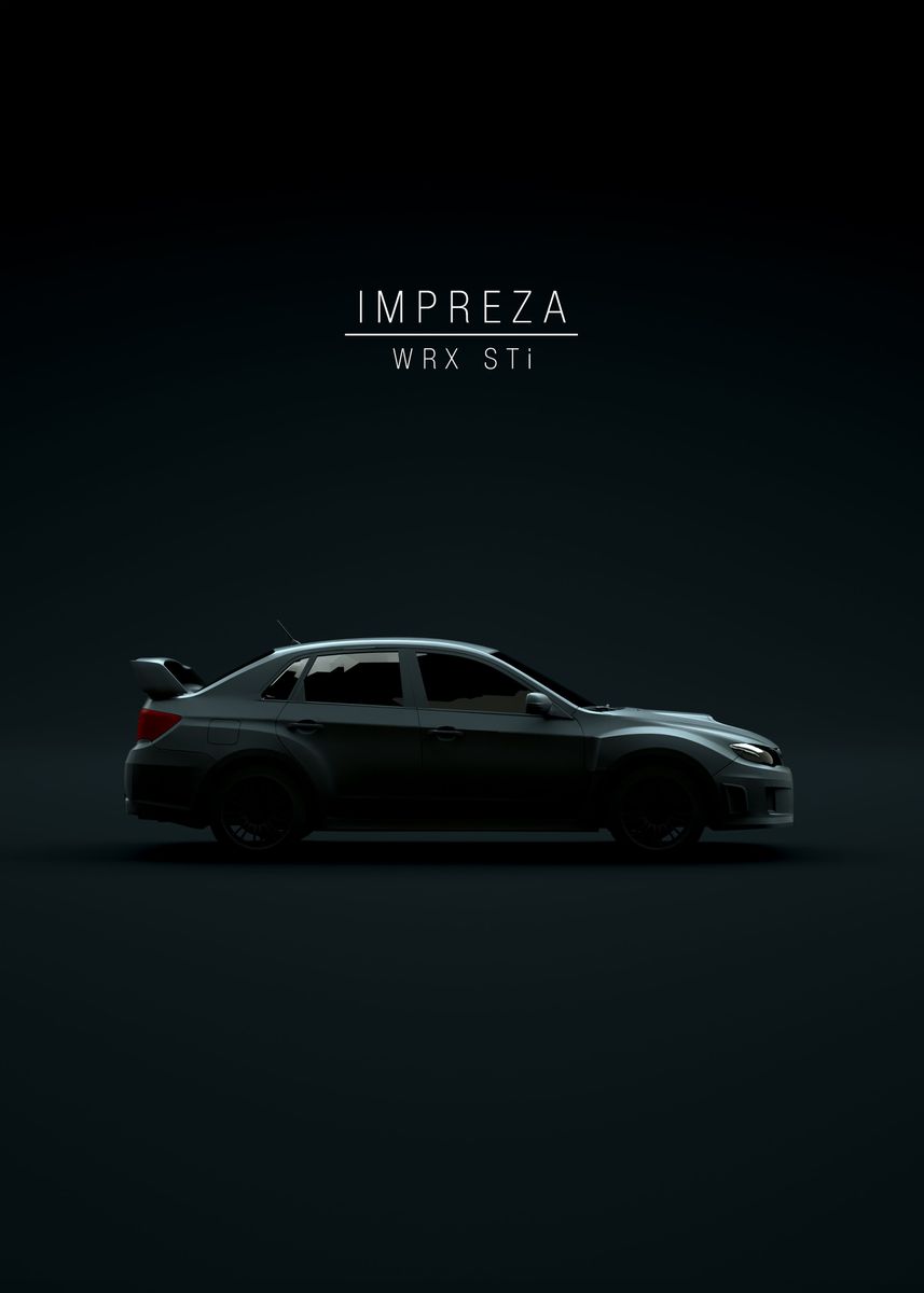'2011 Impreza WRX STi' Poster, picture, metal print, paint by 21 MXM ...