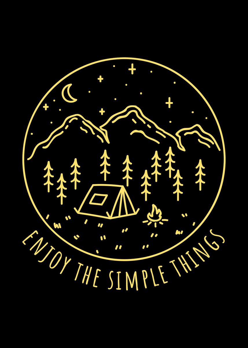 'Enjoy The Simple Things' Poster, picture, metal print, paint by ...