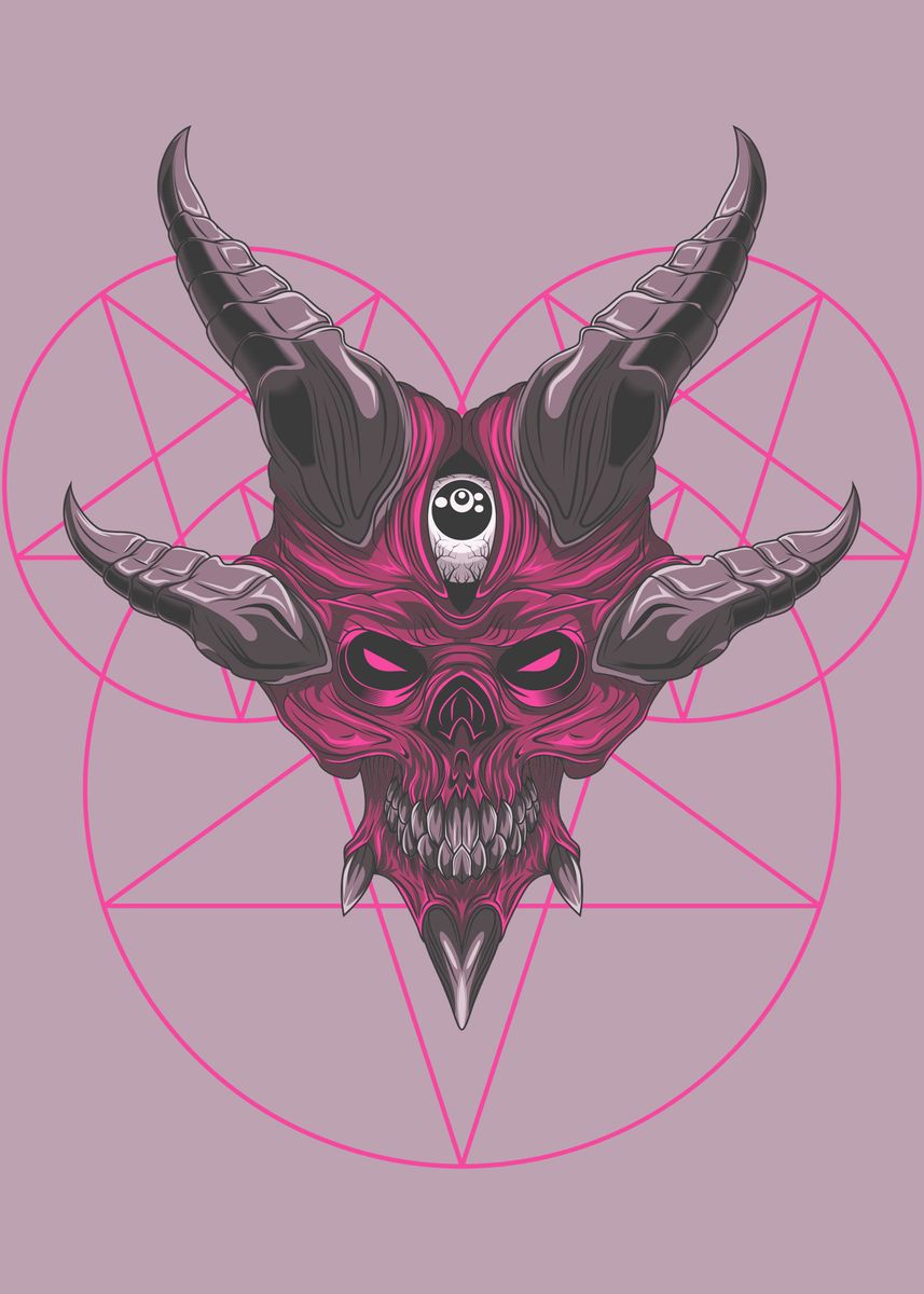 'Devil Halloween Vector' Poster, picture, metal print, paint by Daily ...