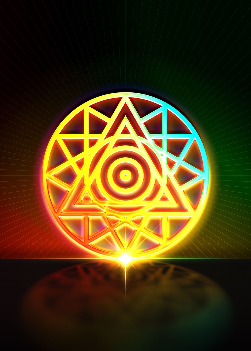 'Magic Glyph Circle Rune' Poster, picture, metal print, paint by Holy ...