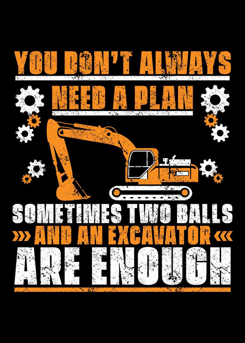 'Excavator Operator Driver' Poster, picture, metal print, paint by ...