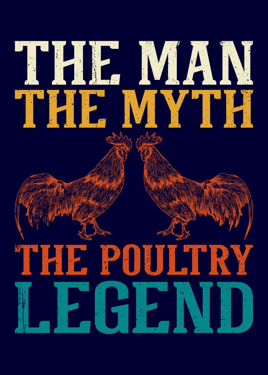 'The Poultry Legend' Poster, picture, metal print, paint by MzumO ...