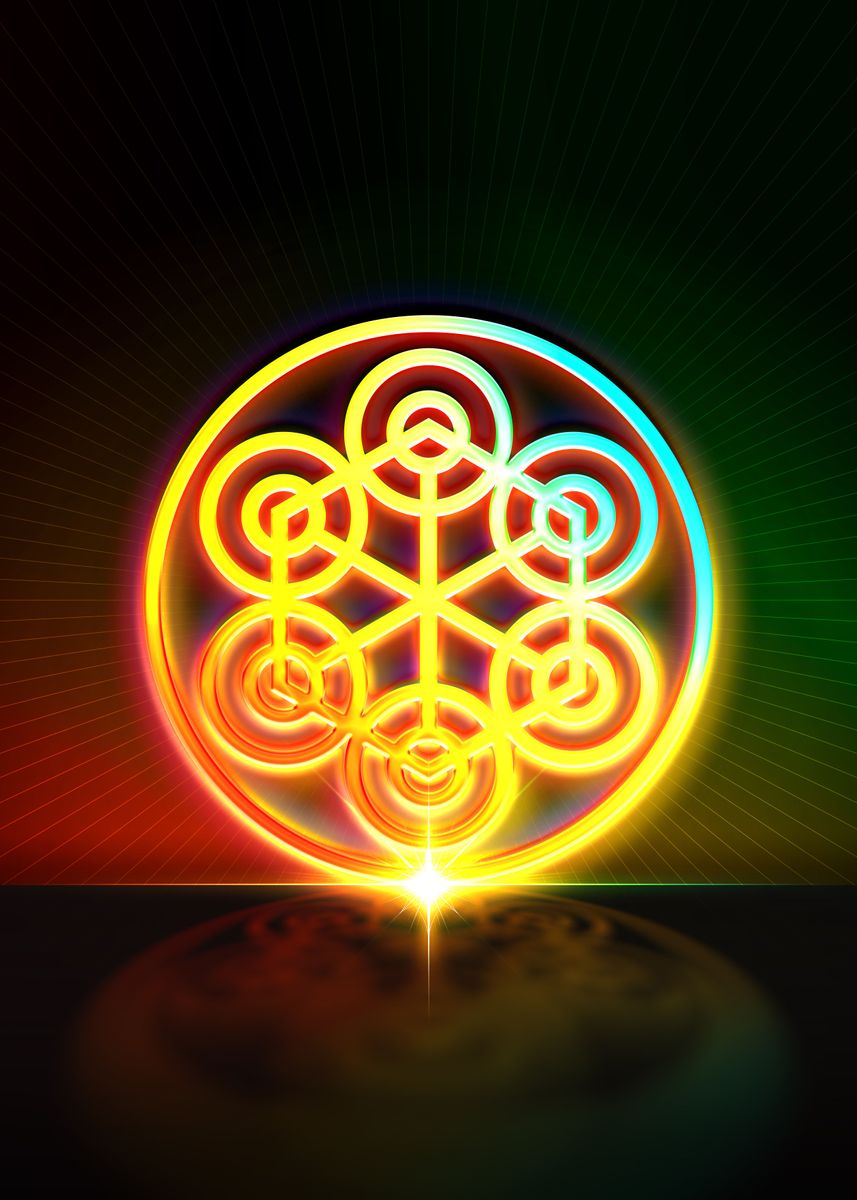'Magic Glyph Circle Rune' Poster, picture, metal print, paint by Holy ...