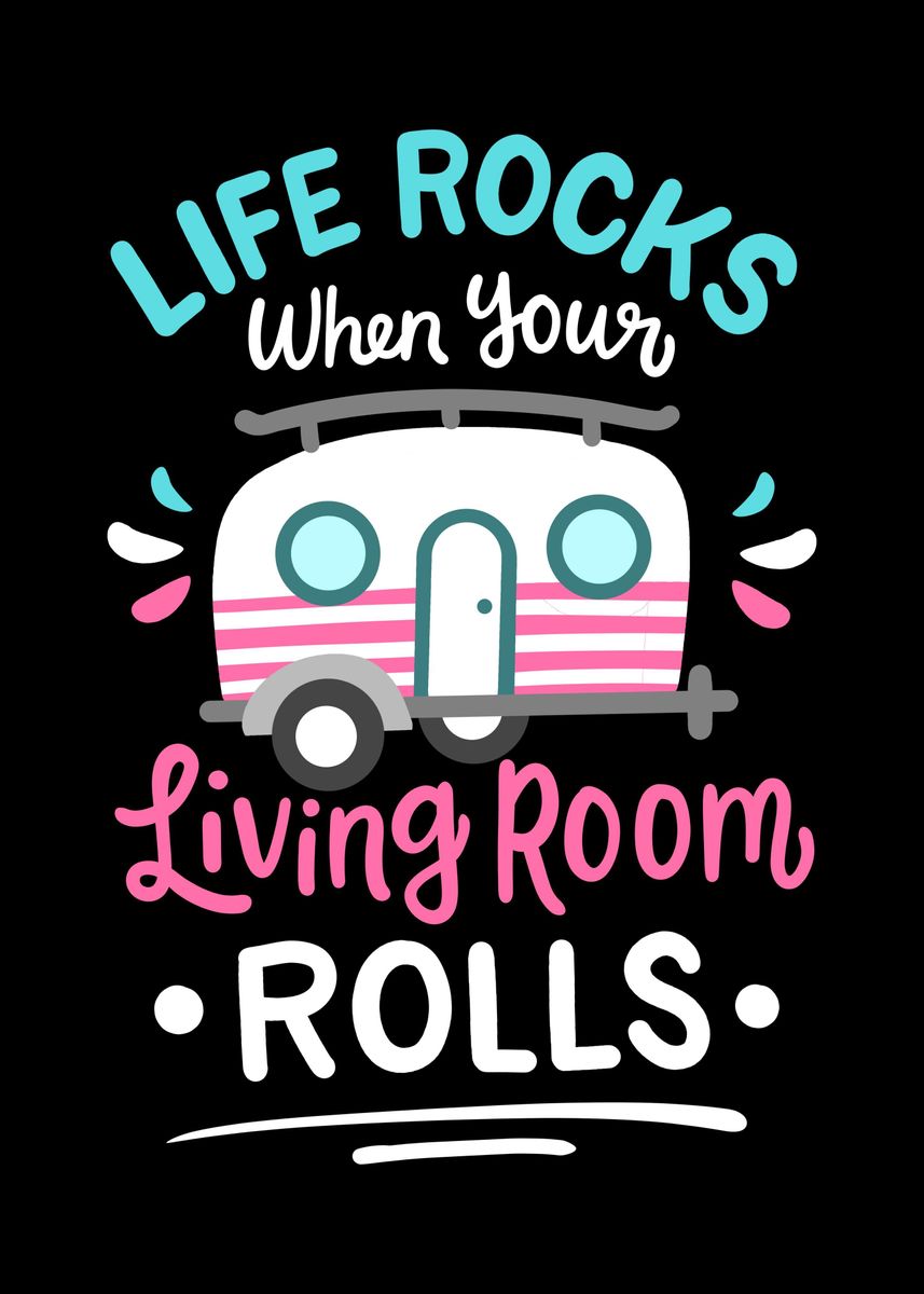 'RV Camping Caravan' Poster by Mealla | Displate