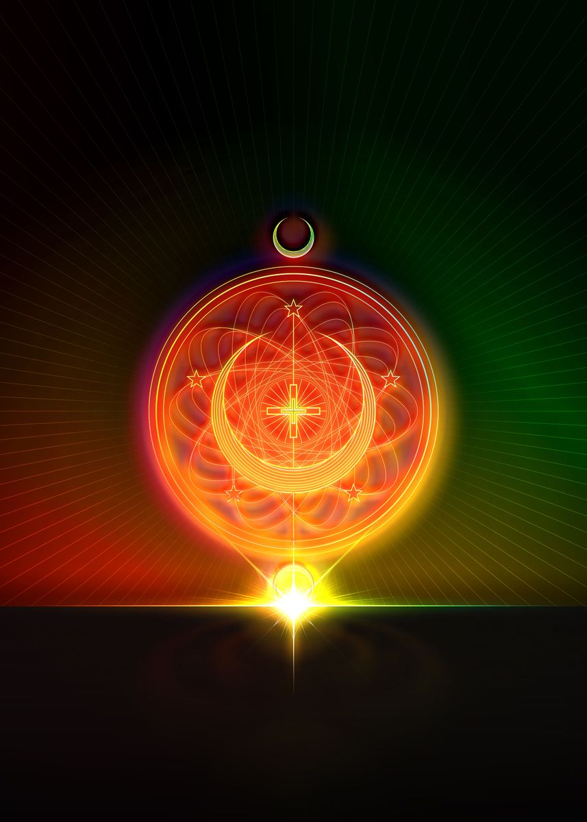 'Magic Glyph Circle Rune' Poster, picture, metal print, paint by Holy ...