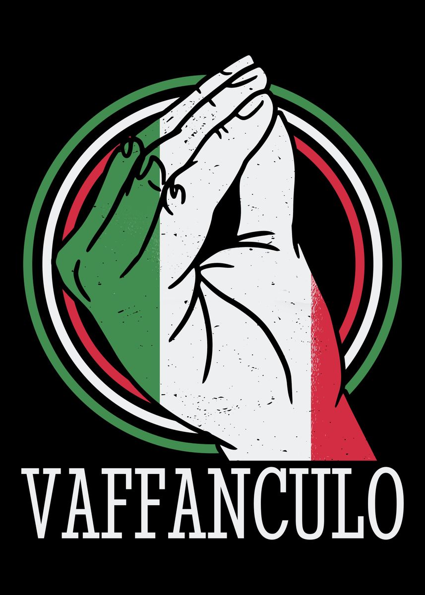 'Funny Italian Italy Vaffan' Poster by Dominik Schneider | Displate