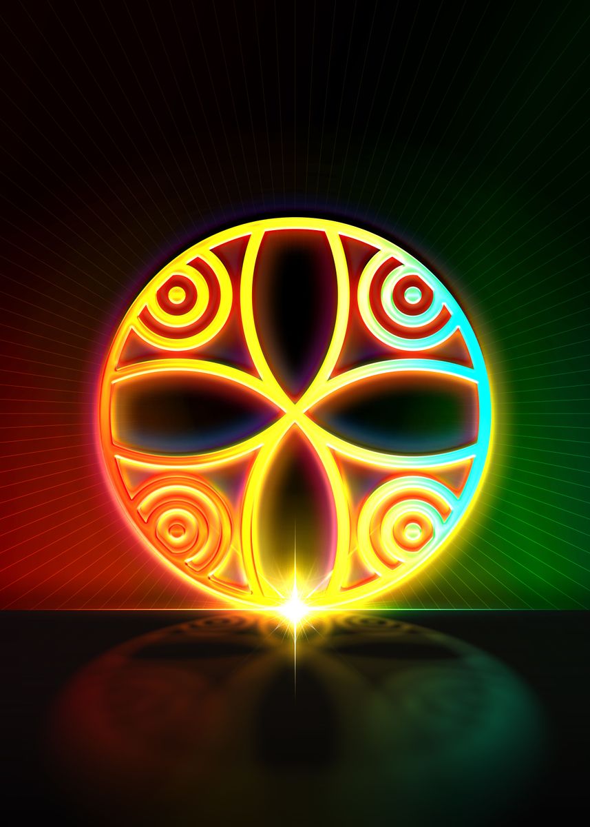 'Magic Glyph Circle Rune' Poster, picture, metal print, paint by Holy ...