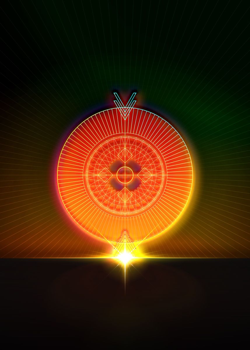 'Magic Glyph Circle Rune' Poster by Holy Rock Design | Displate