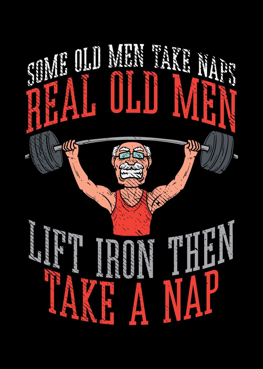 'Some Old Men Take Naps' Poster, picture, metal print, paint by Uwe ...