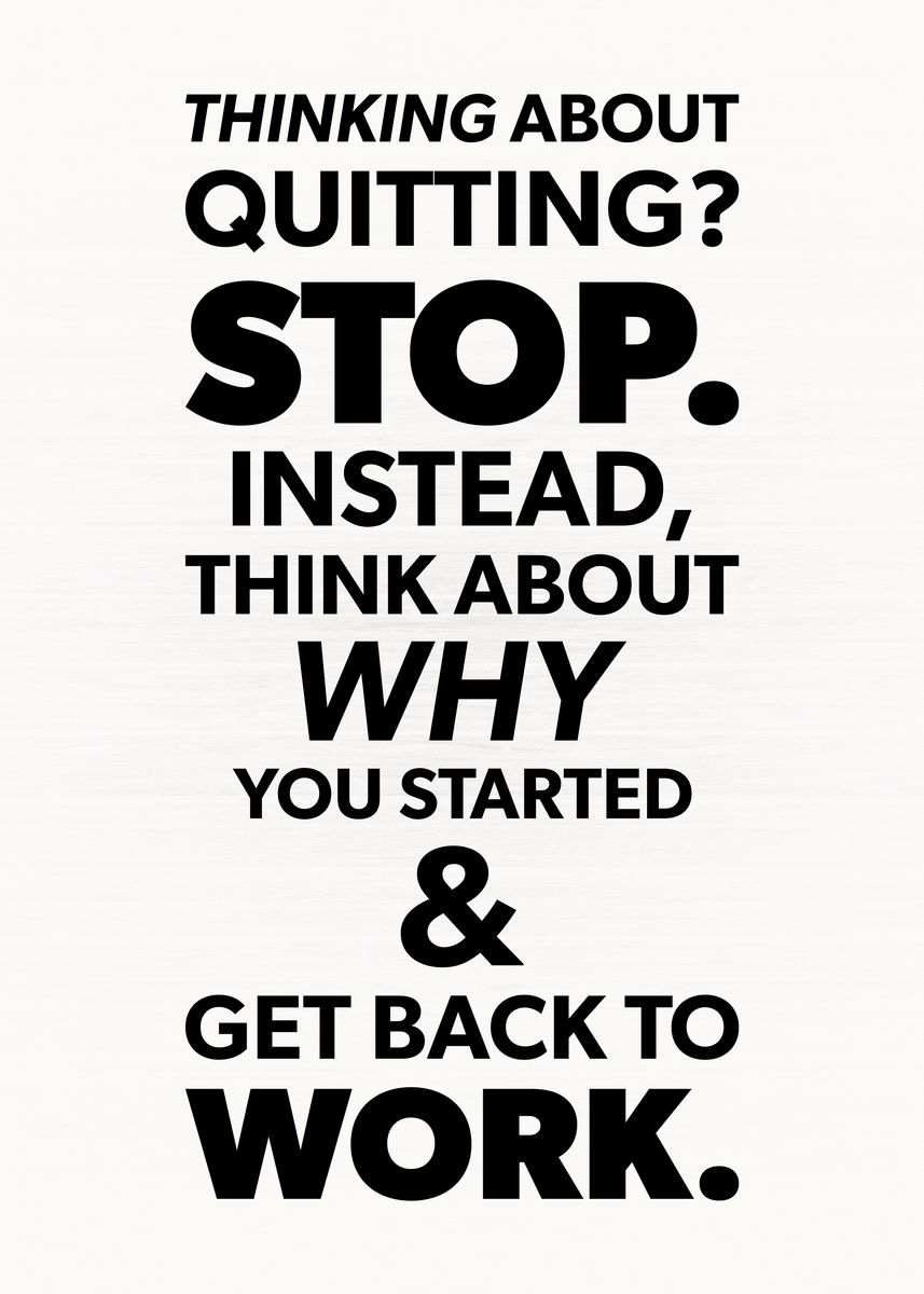 'Get Back To Work' Poster by CHAN | Displate