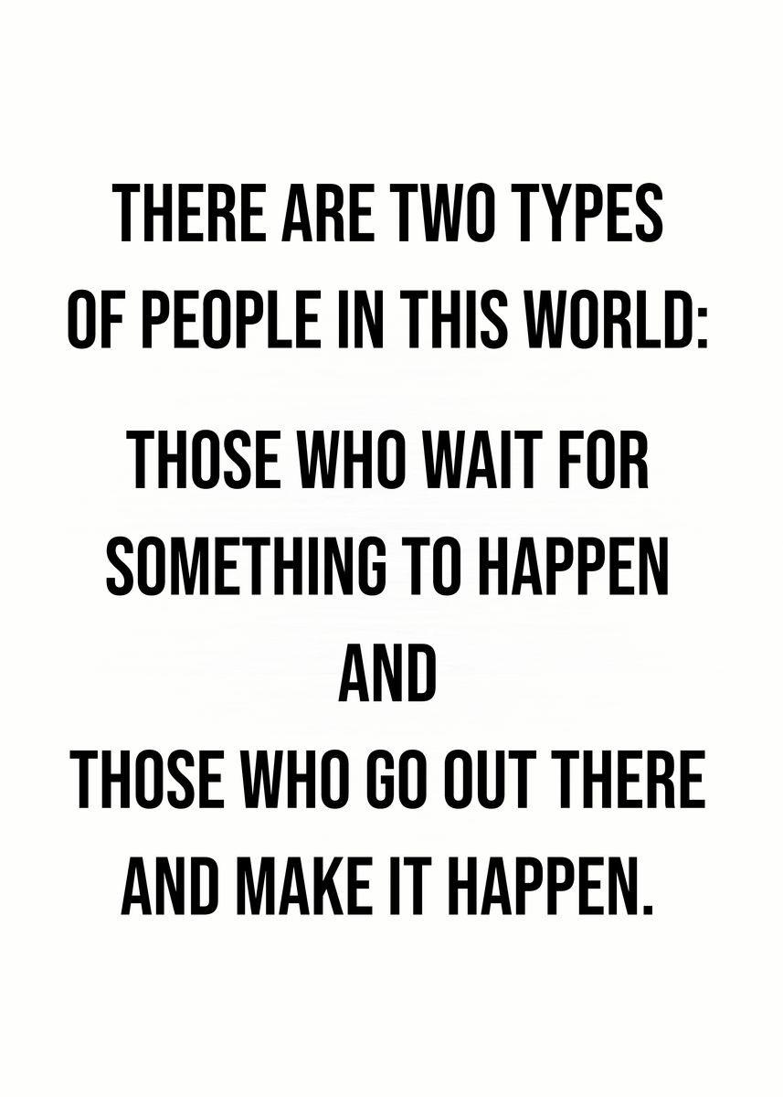 'Two Types of People' Poster by CHAN | Displate