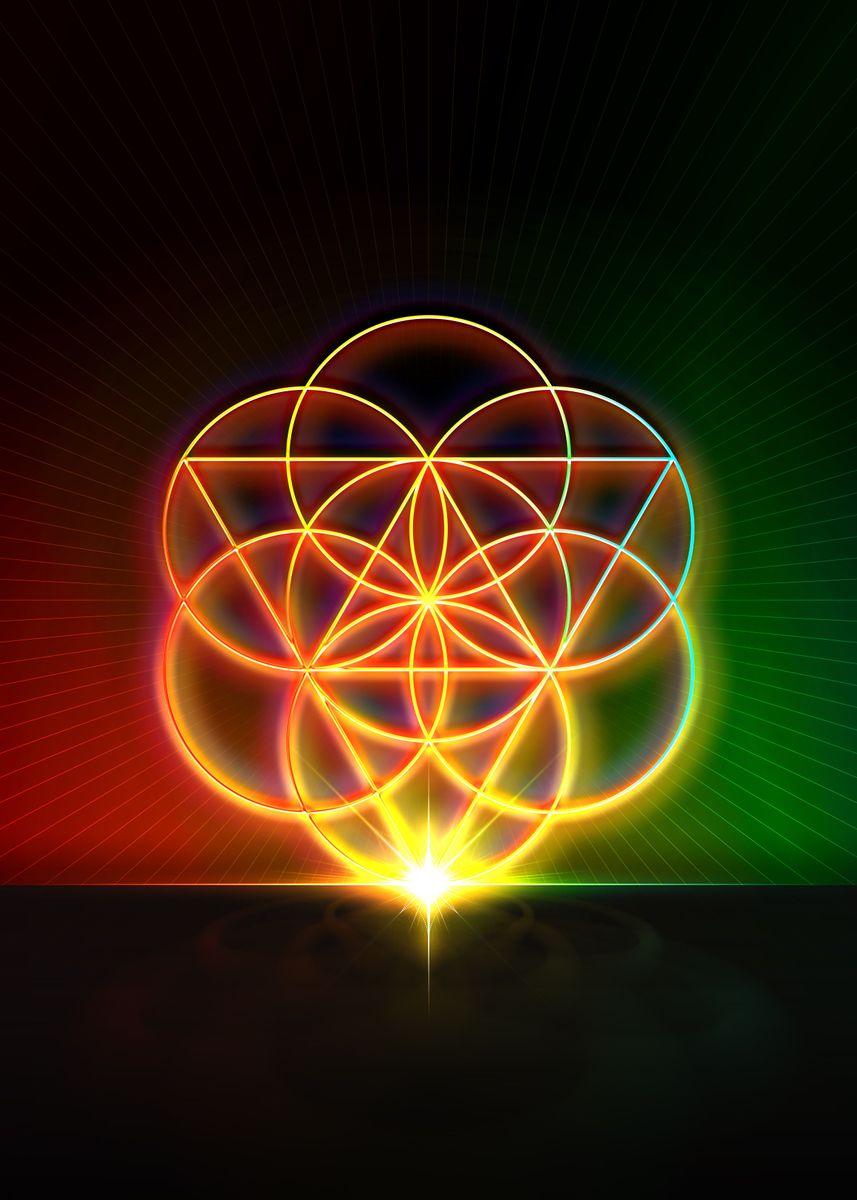 'Magic Glyph Circle Rune' Poster by Holy Rock Design | Displate