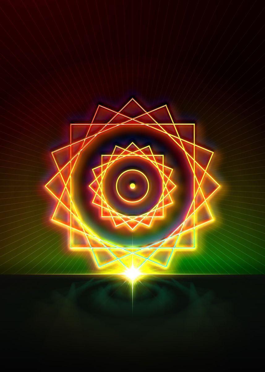 'Magic Glyph Circle Rune' Poster, picture, metal print, paint by Holy ...