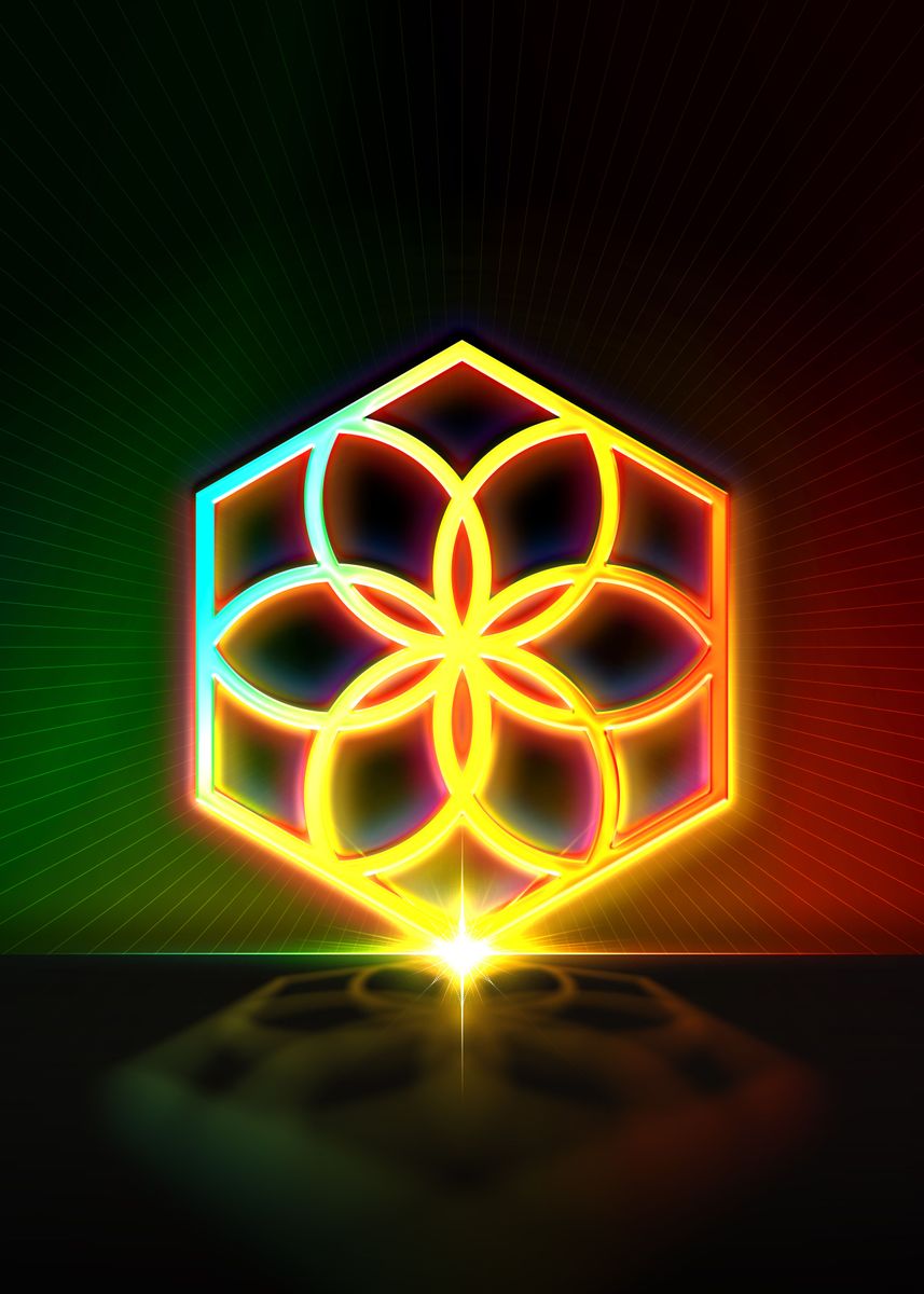 'Magic Glyph Circle Rune' Poster, picture, metal print, paint by Holy ...