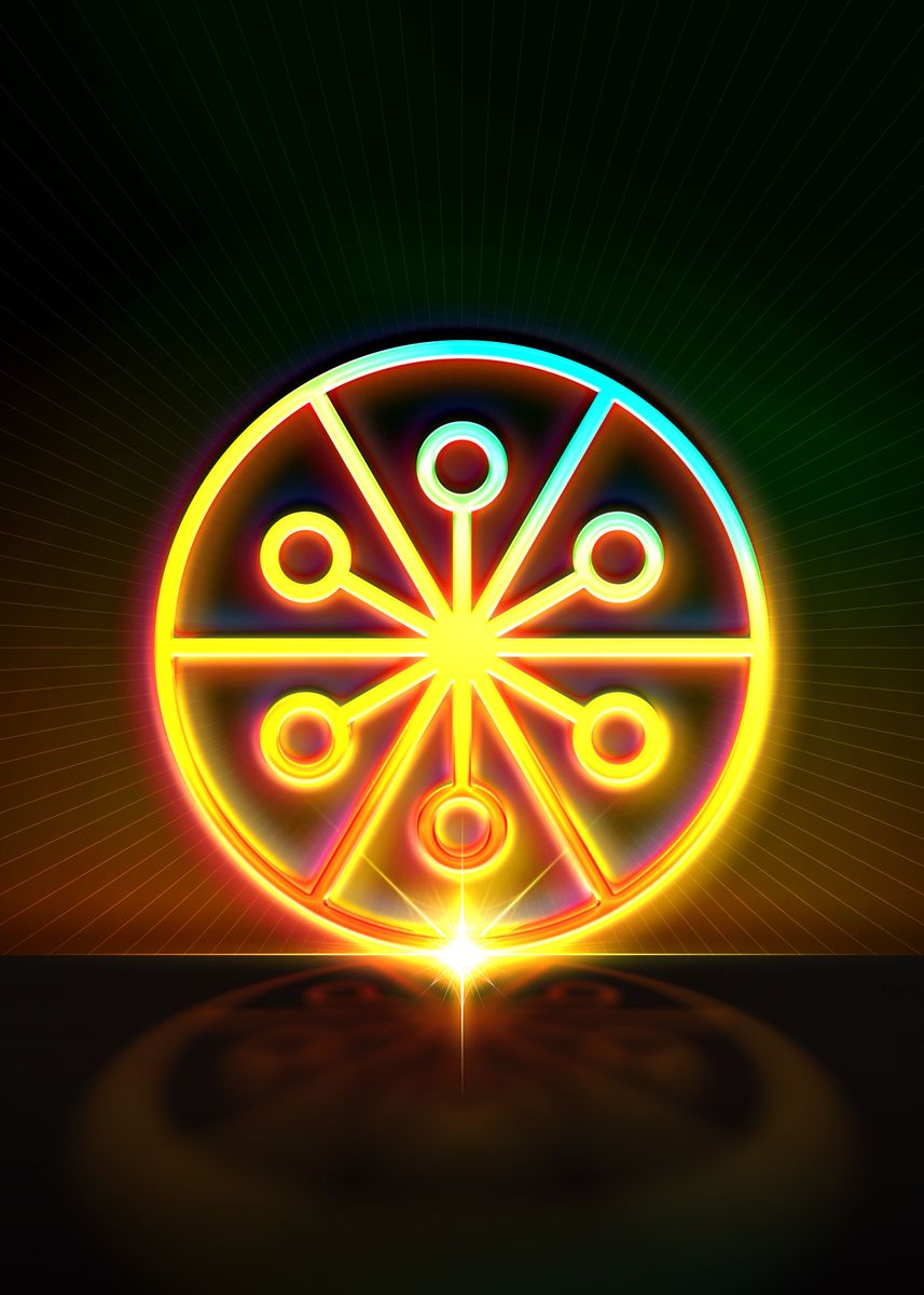 'Magic Glyph Circle Rune' Poster, picture, metal print, paint by Holy ...