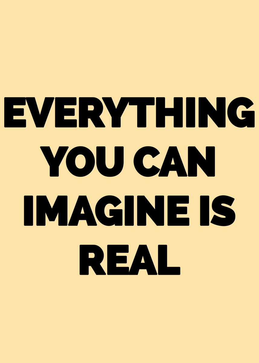 'Simple Quote' Poster, picture, metal print, paint by Rijis Art | Displate