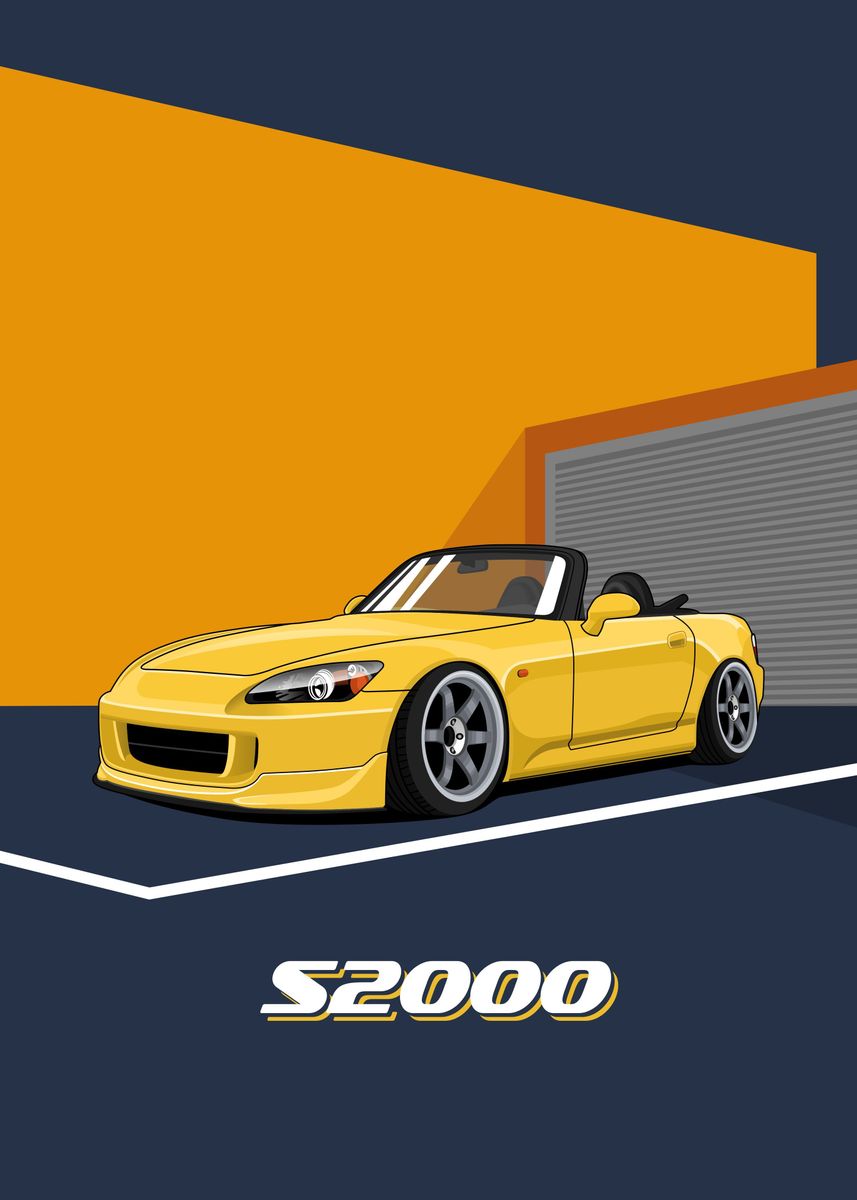 'S2000 JDM Style' Poster, picture, metal print, paint by Beautiful ...