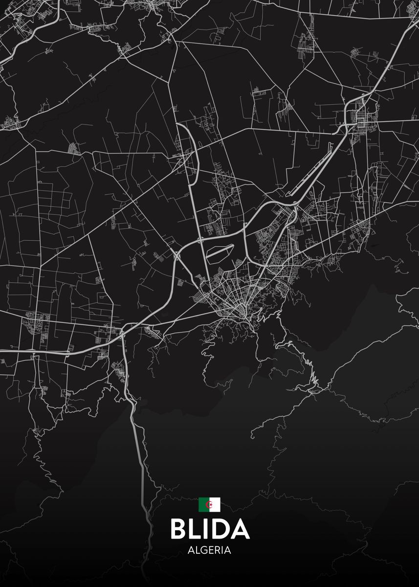 'Blida DZ' Poster, picture, metal print, paint by IMR Designs | Displate