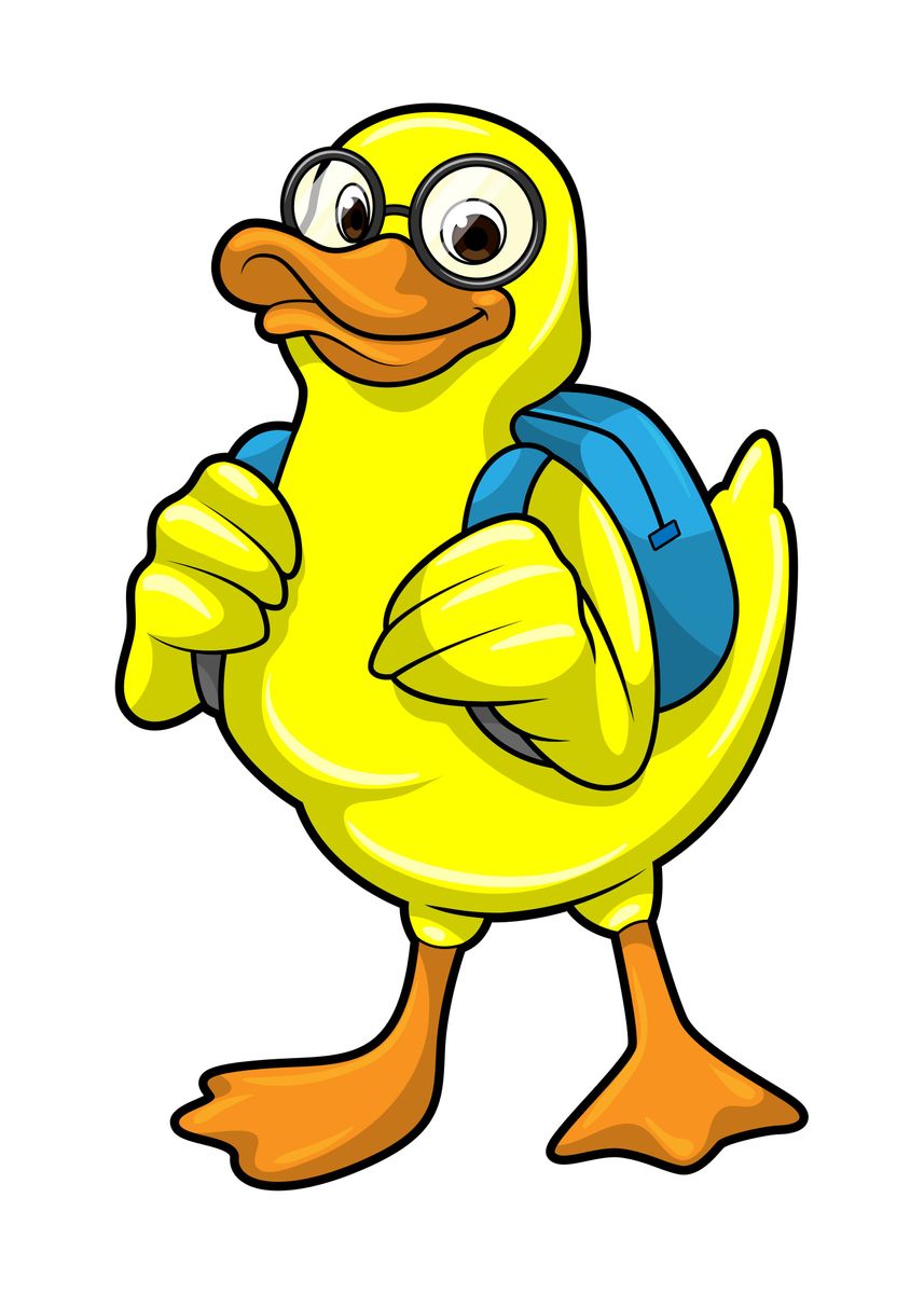 'Duck Student Backpack' Poster, picture, metal print, paint by Markus ...